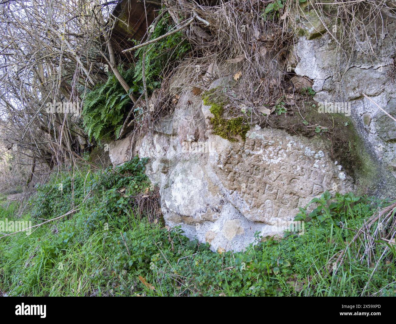 The so-called "the Written Stone" a stone with a 17th century ...