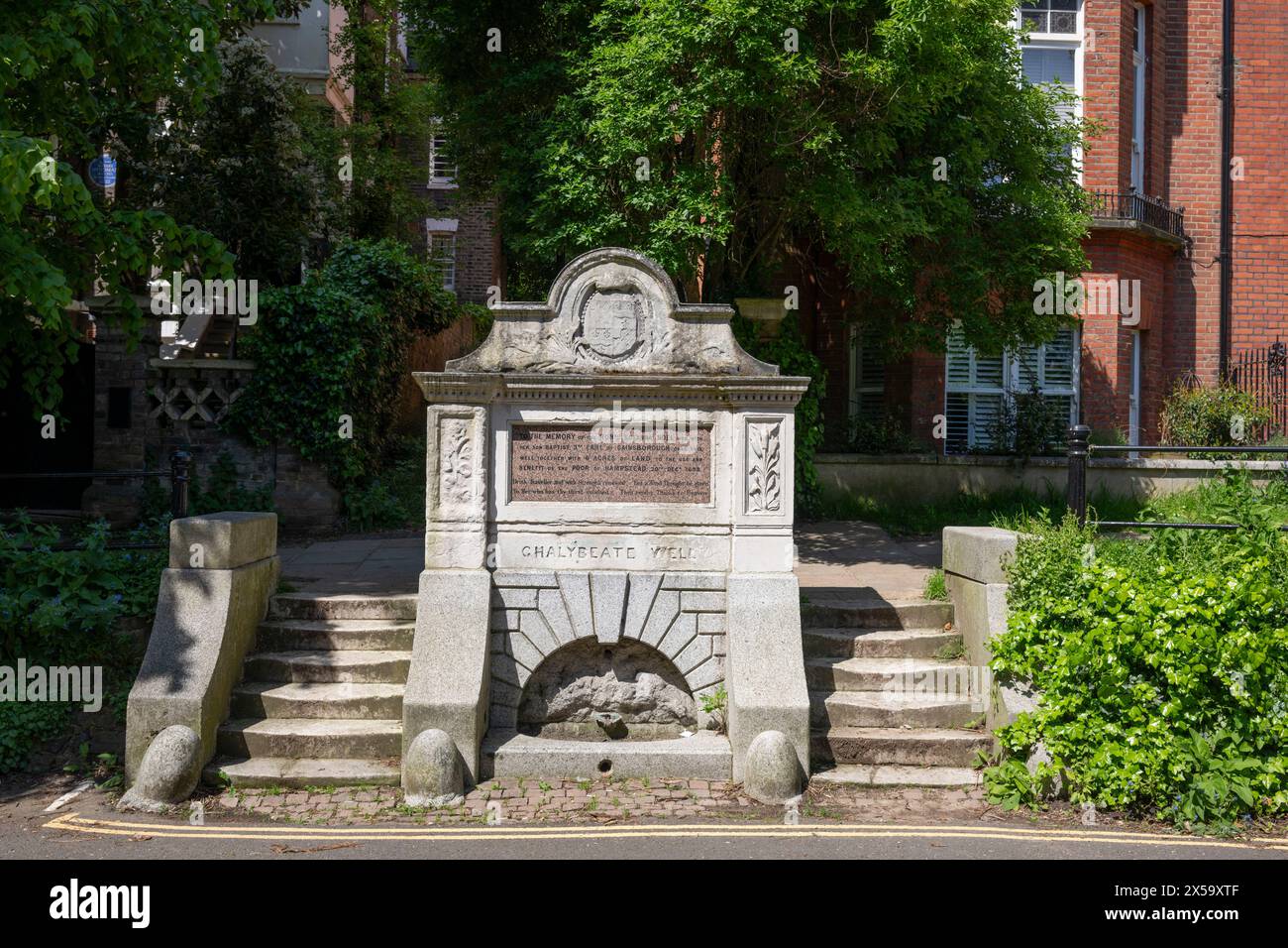 The Chalybeate Well in Well Walk, Hampstead village in north London ...