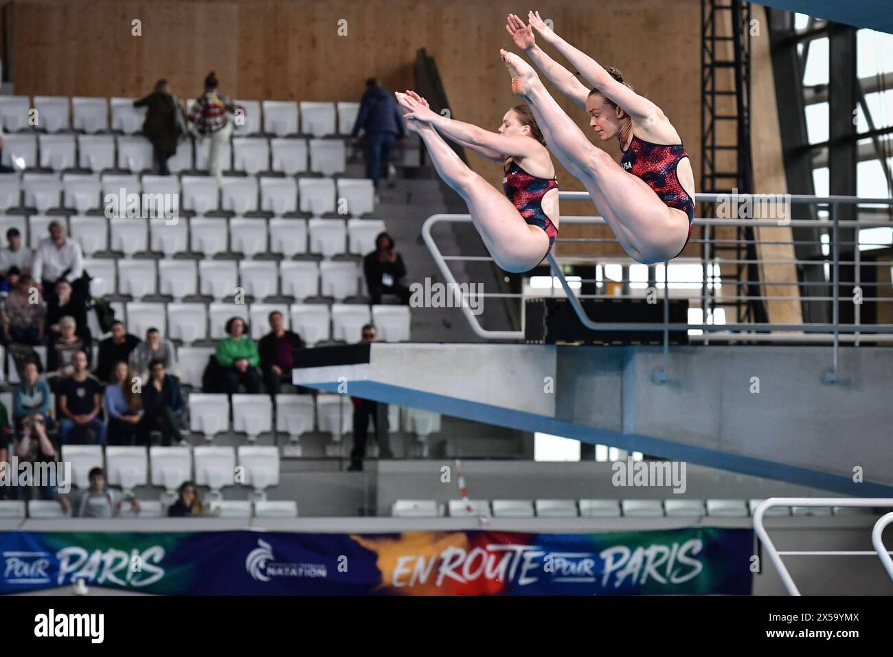 Saint-Denis, north of Paris, on May 8, 2024. USA Alison Gibson and ...