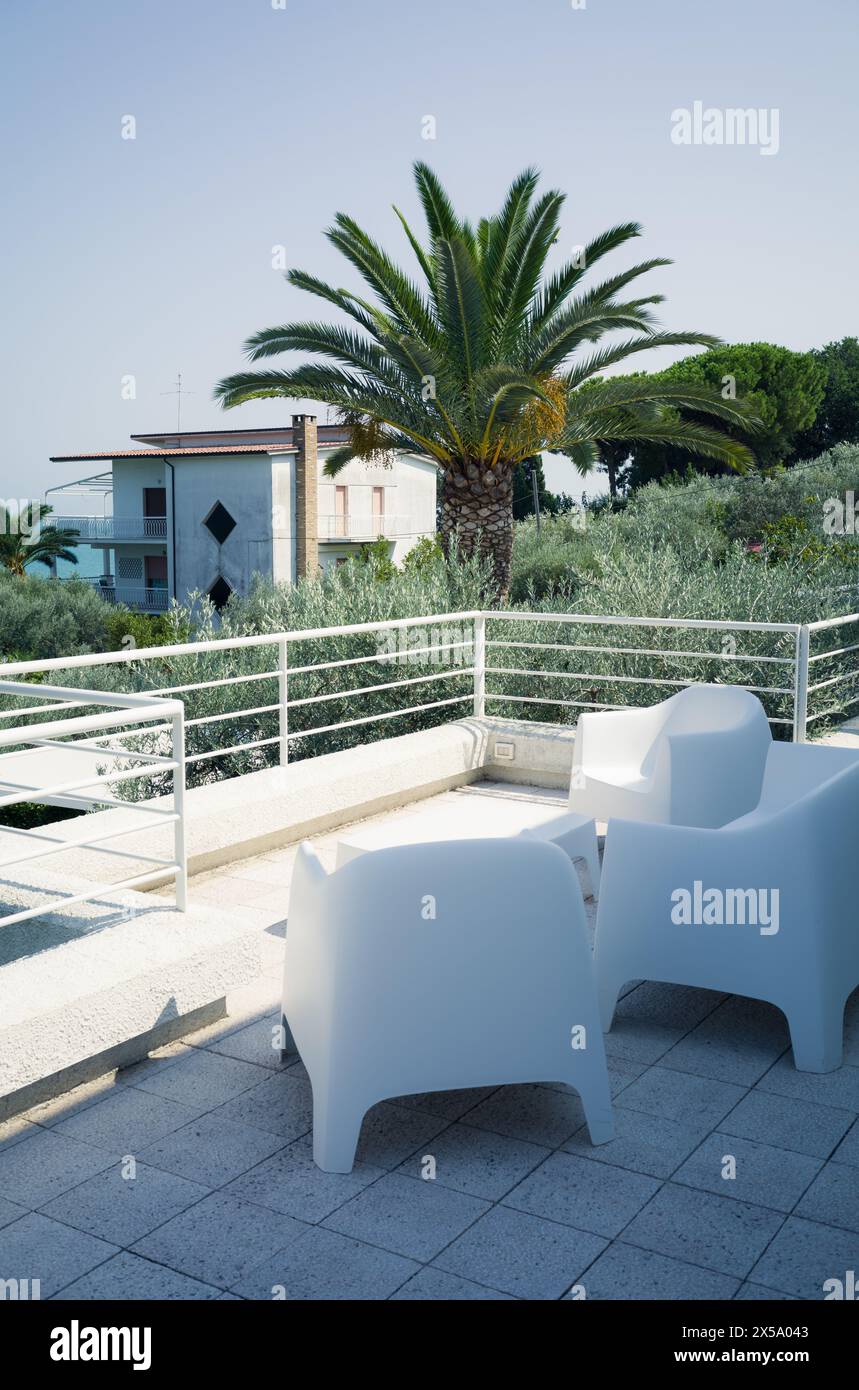 Italian Terrace on the Adriatic coast Stock Photo - Alamy