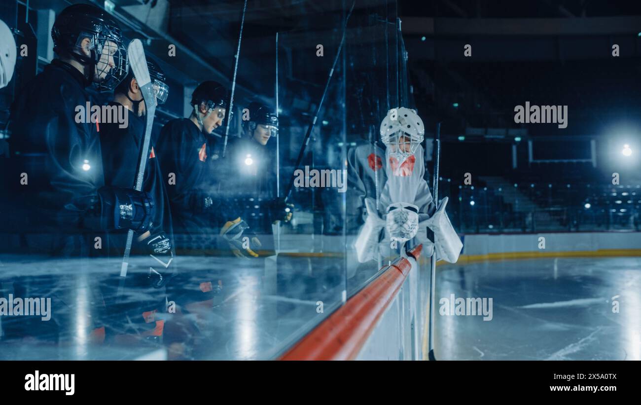 Ice Hockey Arena: Professional Players go on Ice, ready for the ...