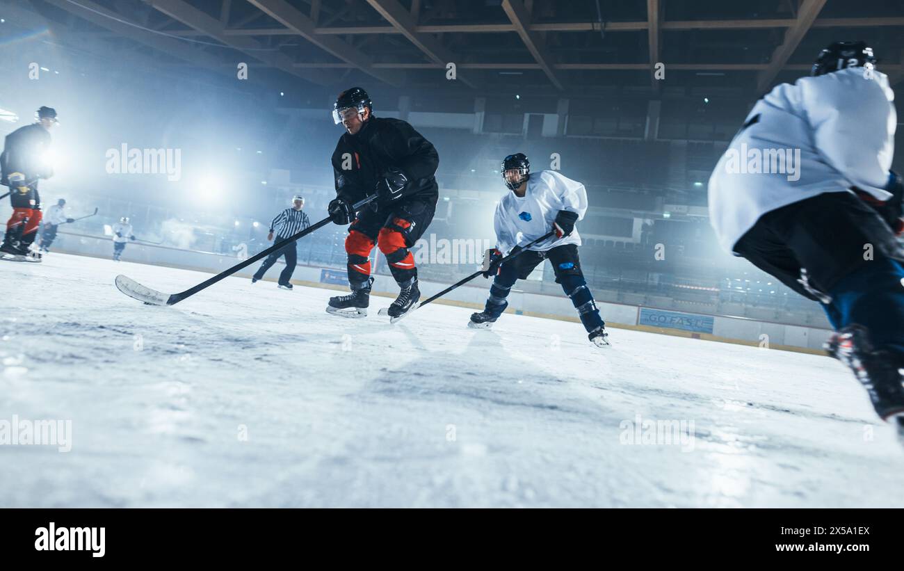 Ice Hockey Rink Arena: Professional Players From Different Teams ...