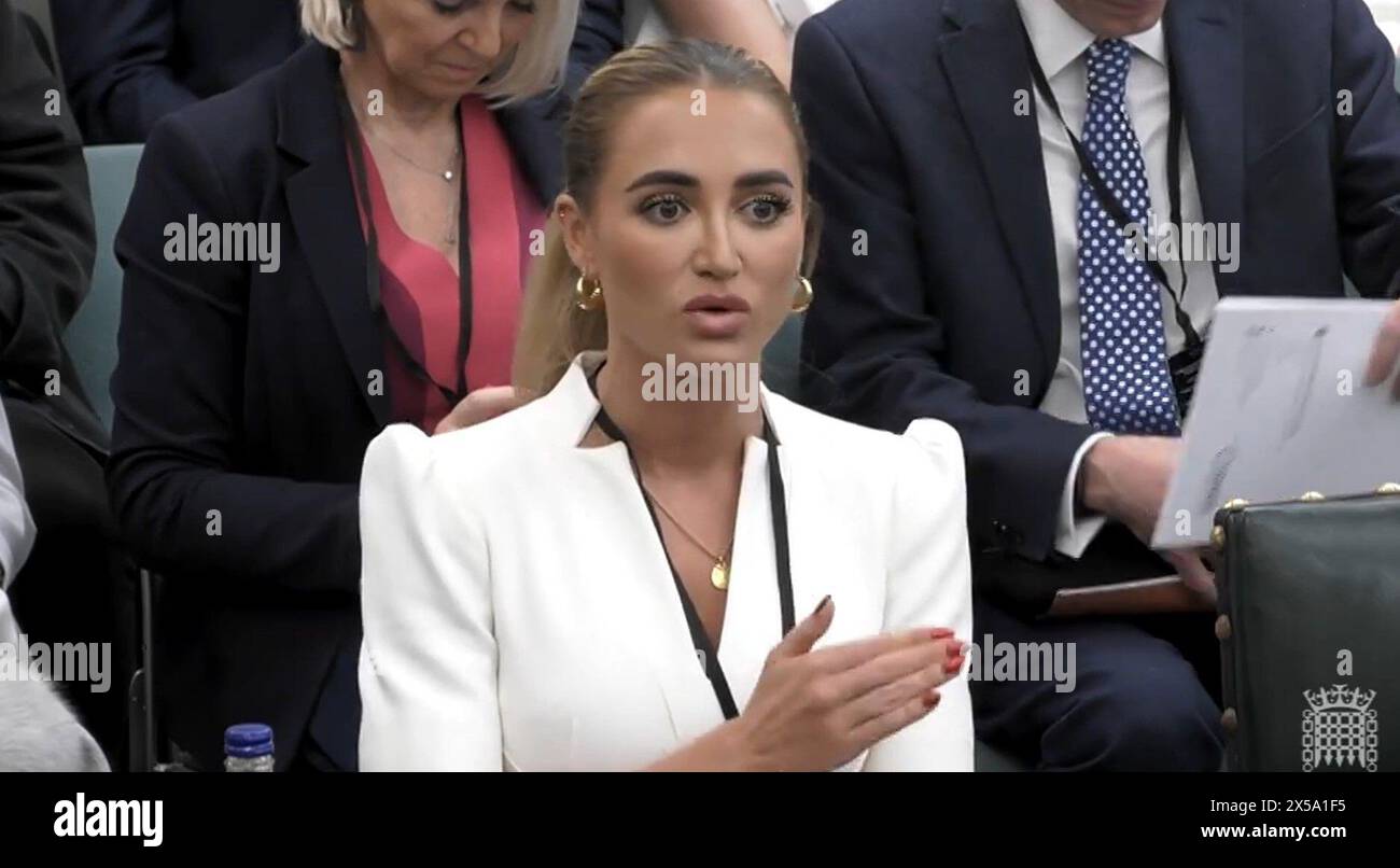 Reality star Georgia Harrison giving evidence to the Women and ...