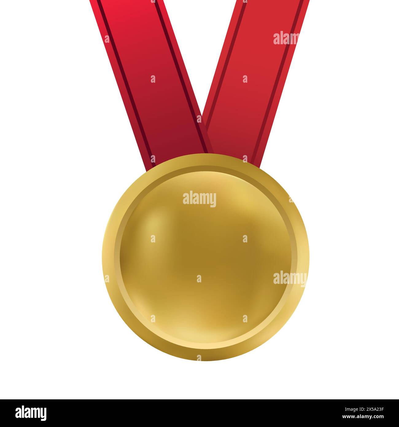 Gold Medal Vector. Golden 1st Place Badge. Sport Game Golden Challenge ...