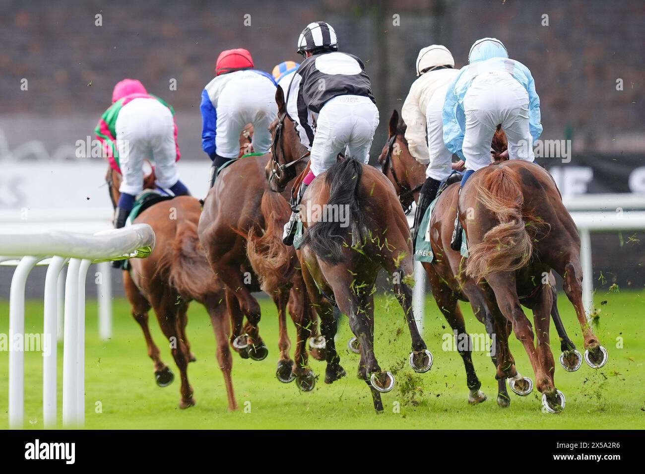 Runners and riders in the Weatherbys ePassport Cheshire Oaks during the ...