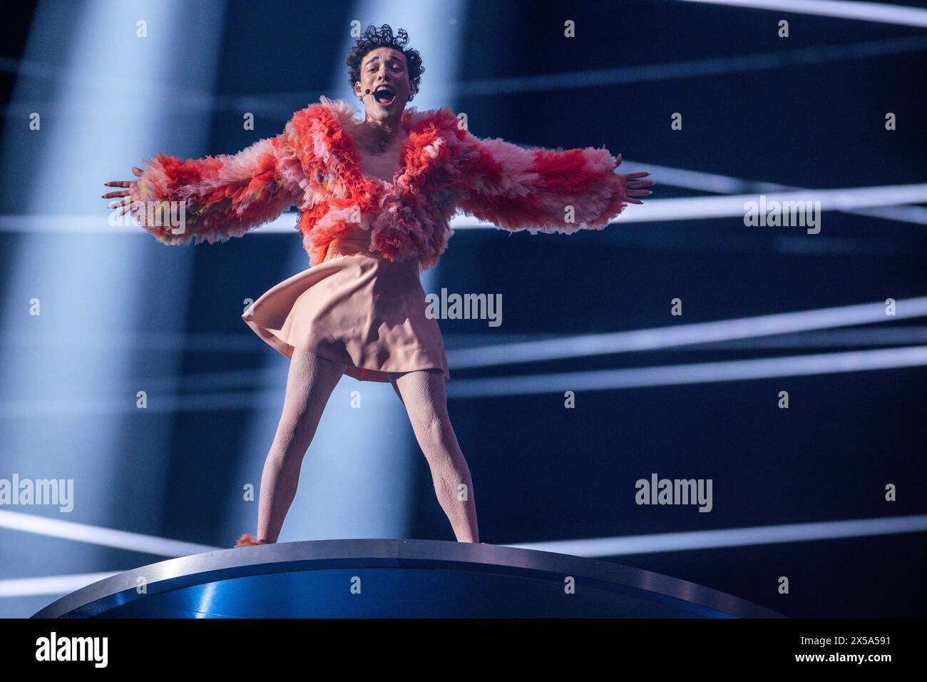 08 May 2024, Sweden, Malmö: Nemo from Switzerland with the song "The ...