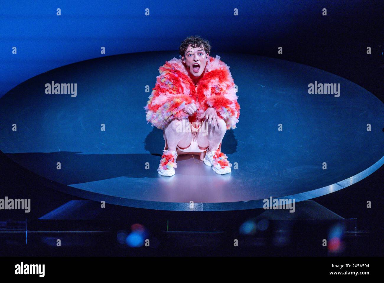 08 May 2024, Sweden, Malmö: Nemo from Switzerland with the song "The ...