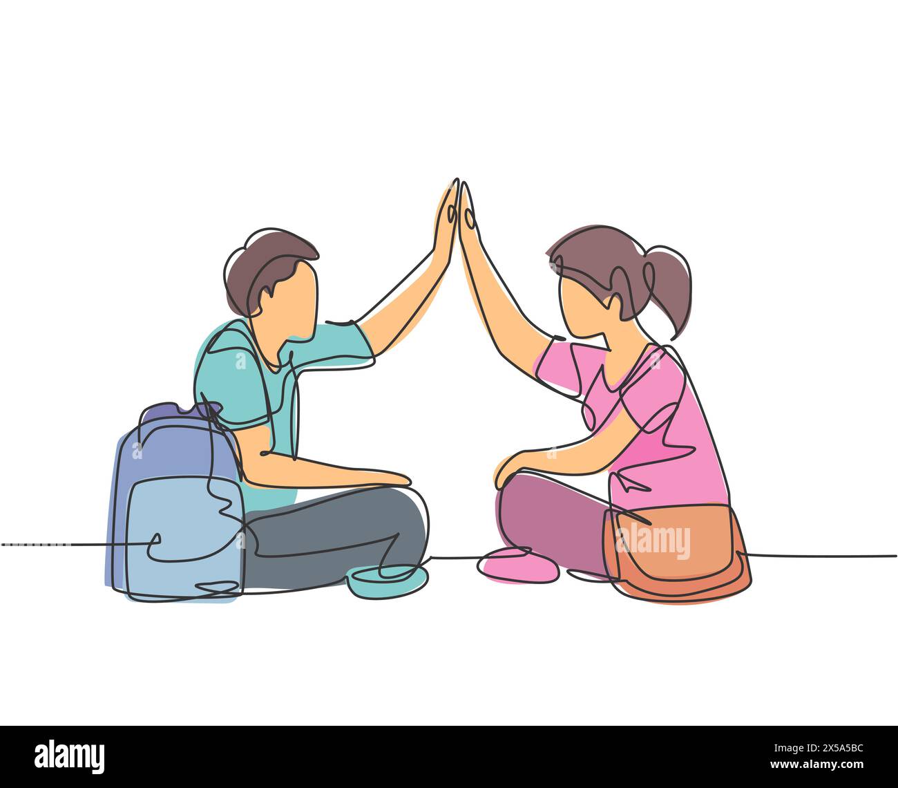 Young student on campus Stock Vector Images - Alamy