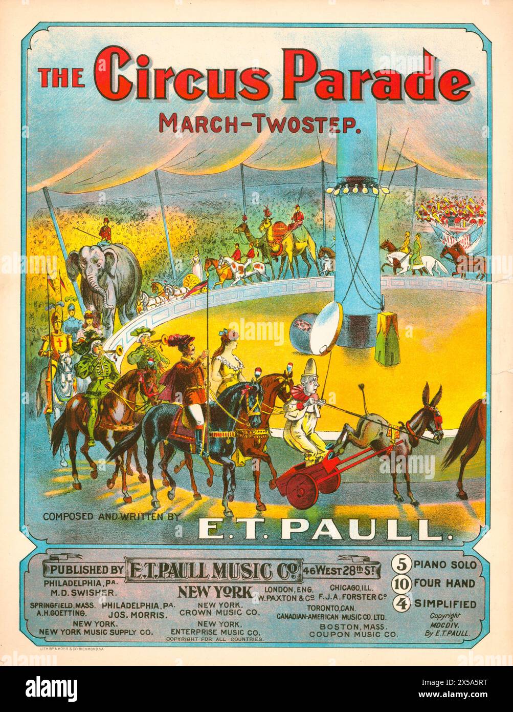 "The Circus Parade". March Twostep. by E.T, Paull. Vintage American ...