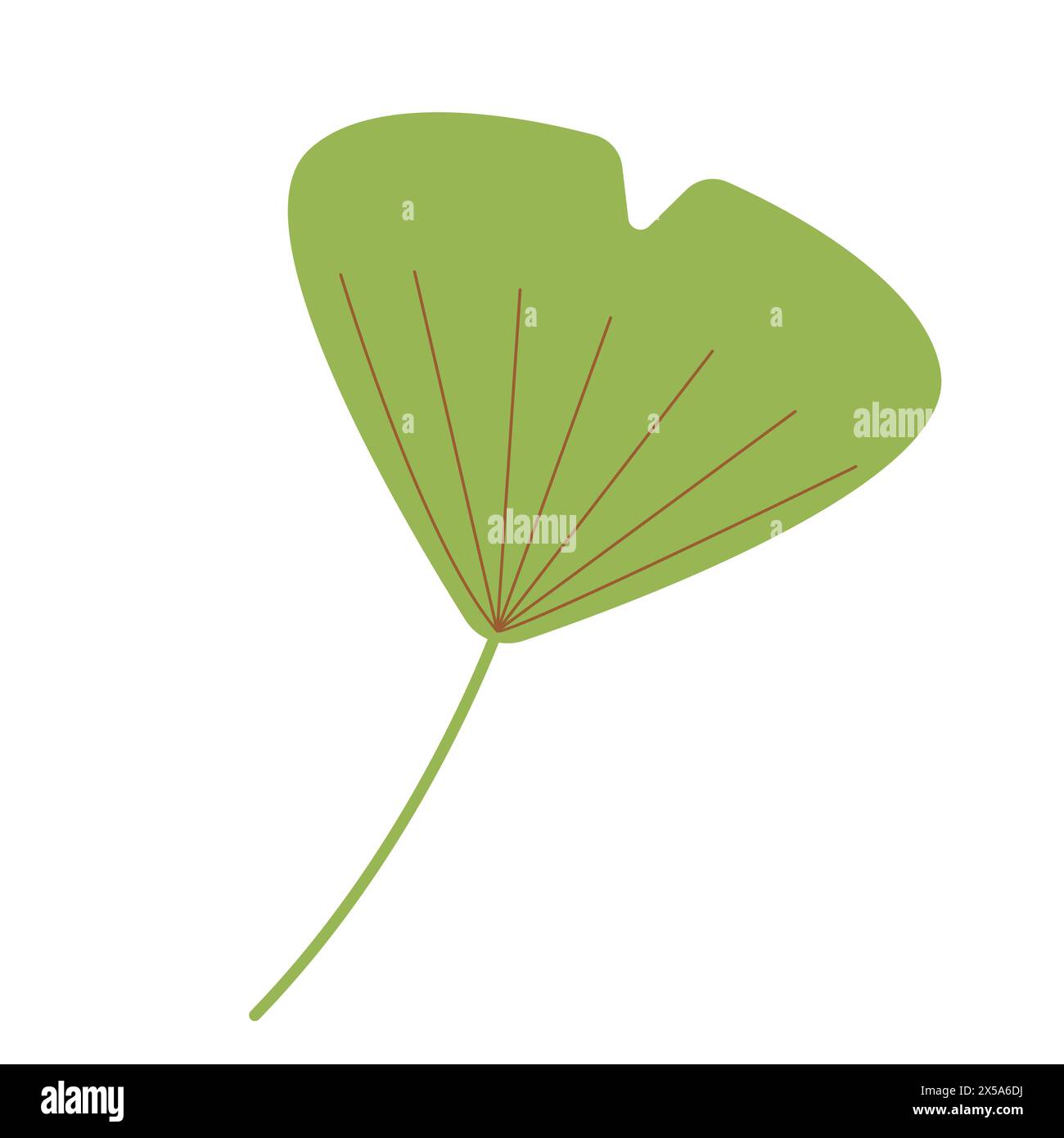 Green leaf over white background. Vector graphics. Artwork design ...