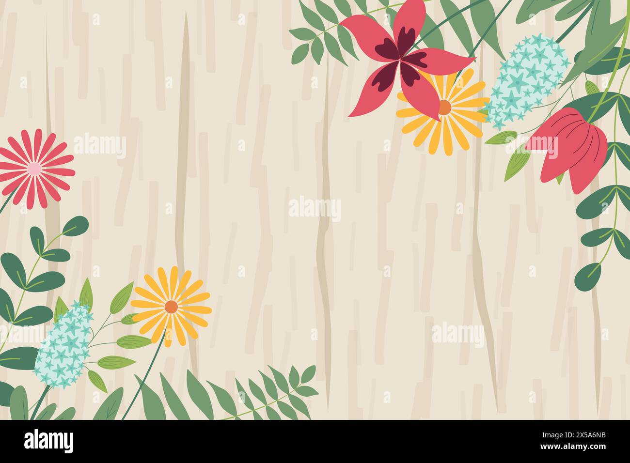 Hand sketched background, vector illustration. Borders with leaves and ...