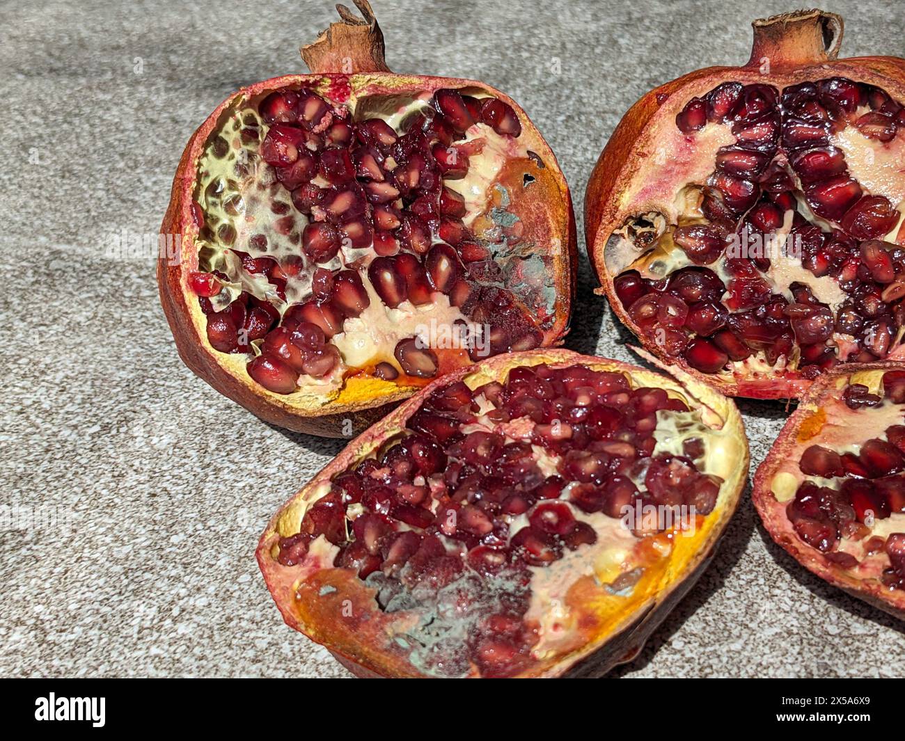 Rotten dried pomegranates, mold inside the pomegranate Stock Photo - Alamy