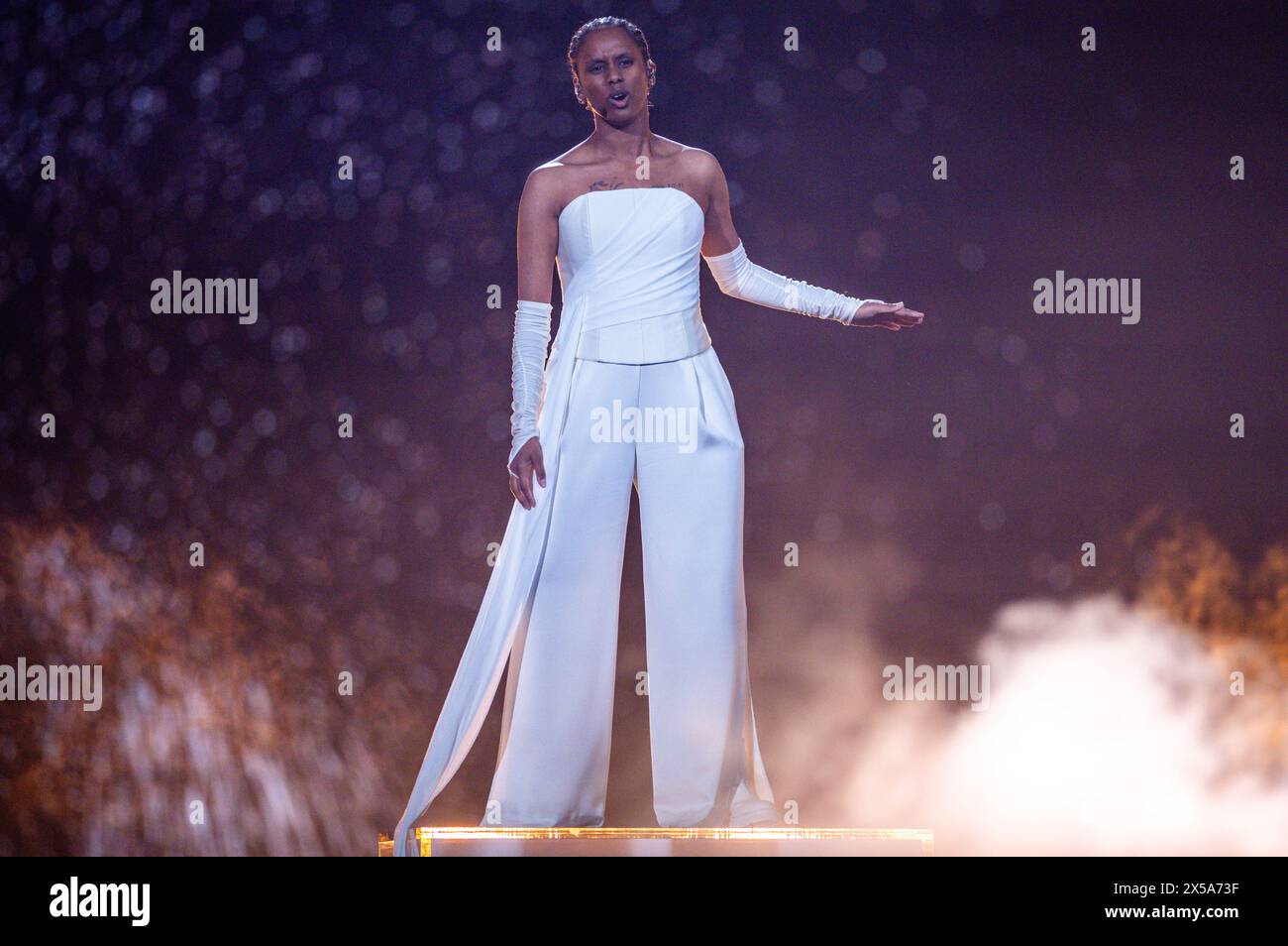 08 May 2024, Sweden, Malmö: Saba from Denmark with the song "Sand" on ...