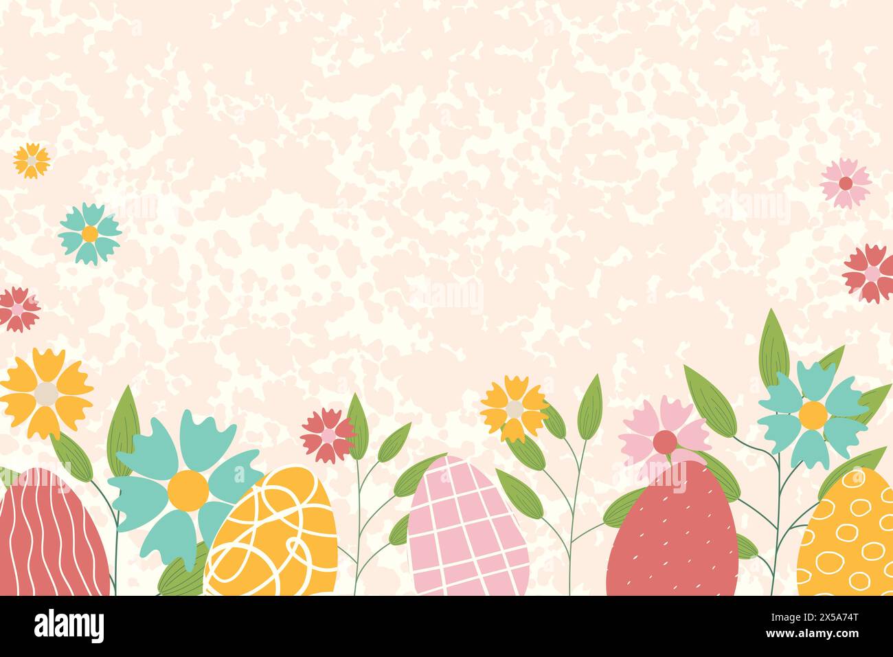 Easter background for banner, template. Trendy Easter design with ...
