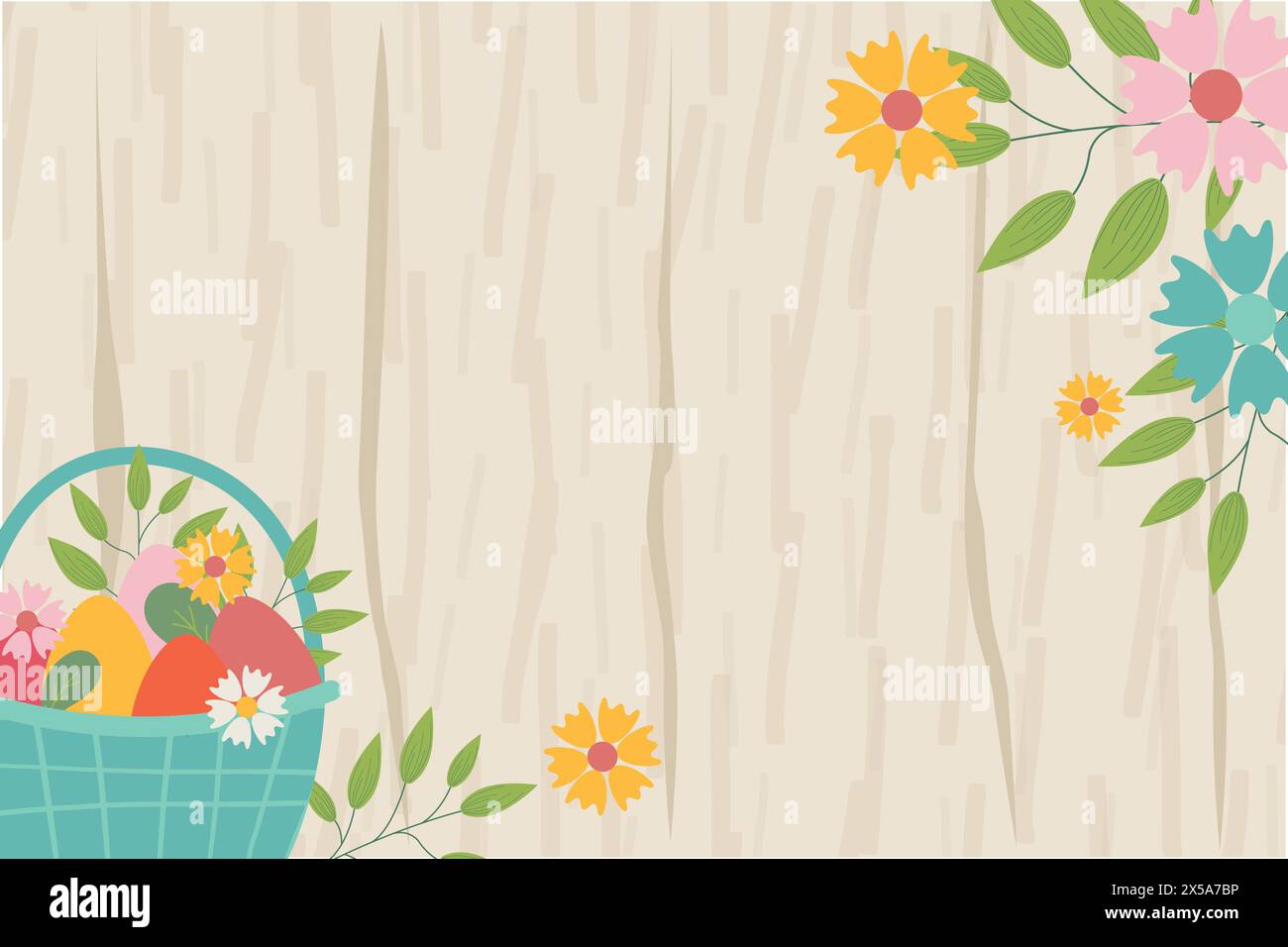 Easter background for banner, template. Trendy Easter design with ...
