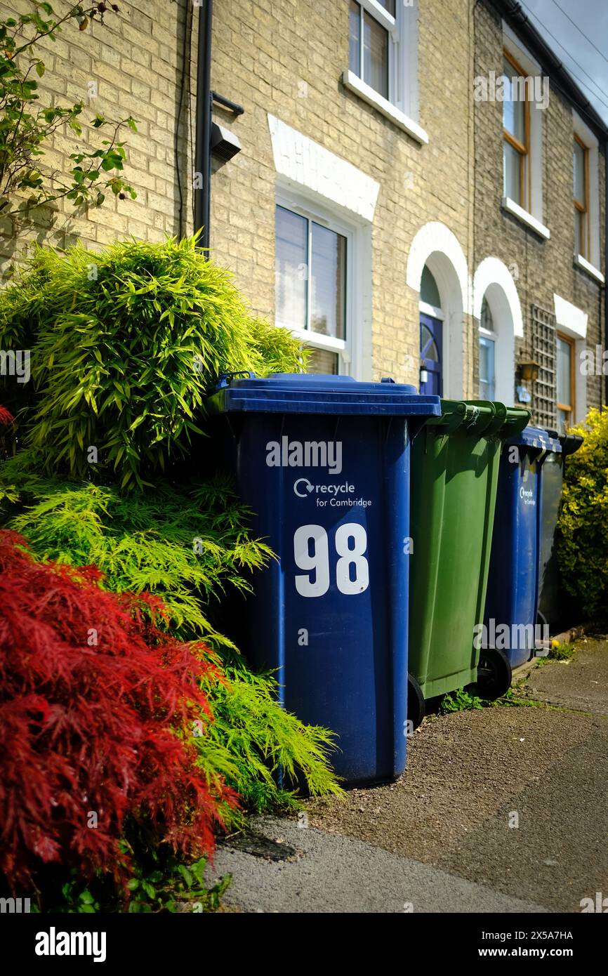 Bins for collection in Cambridge Stock Photo - Alamy