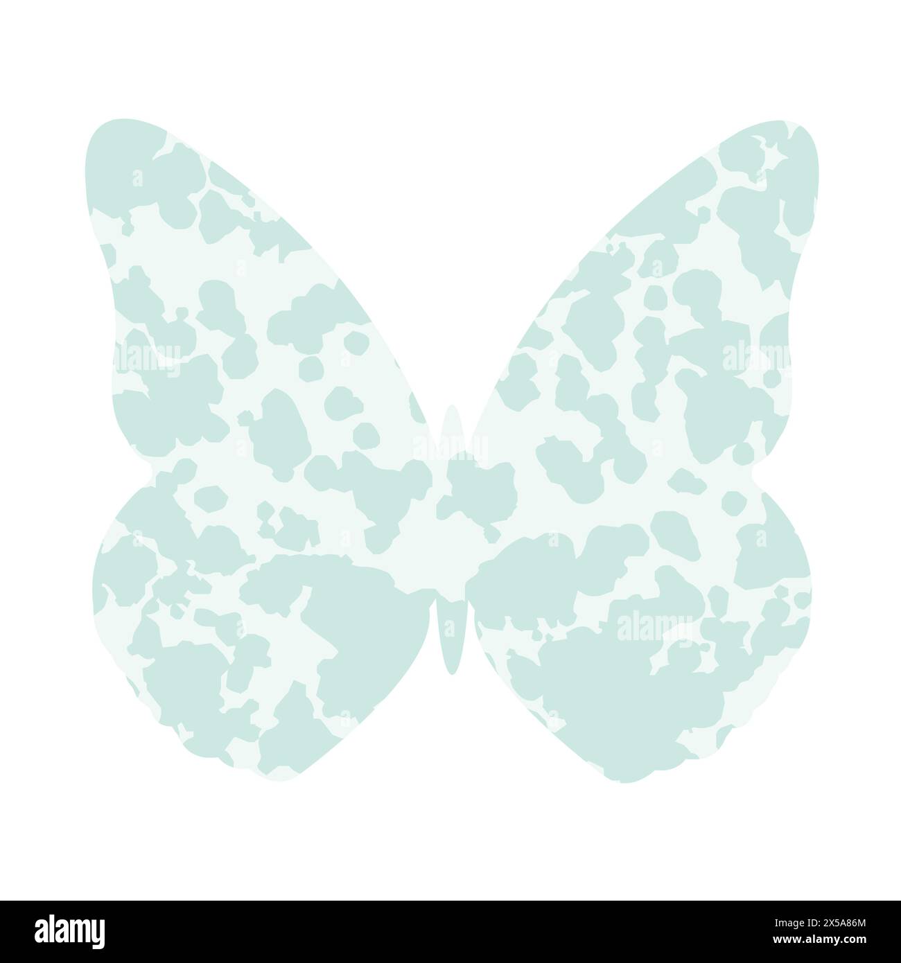 Simple butterfly with texture isolated on white background. Template ...