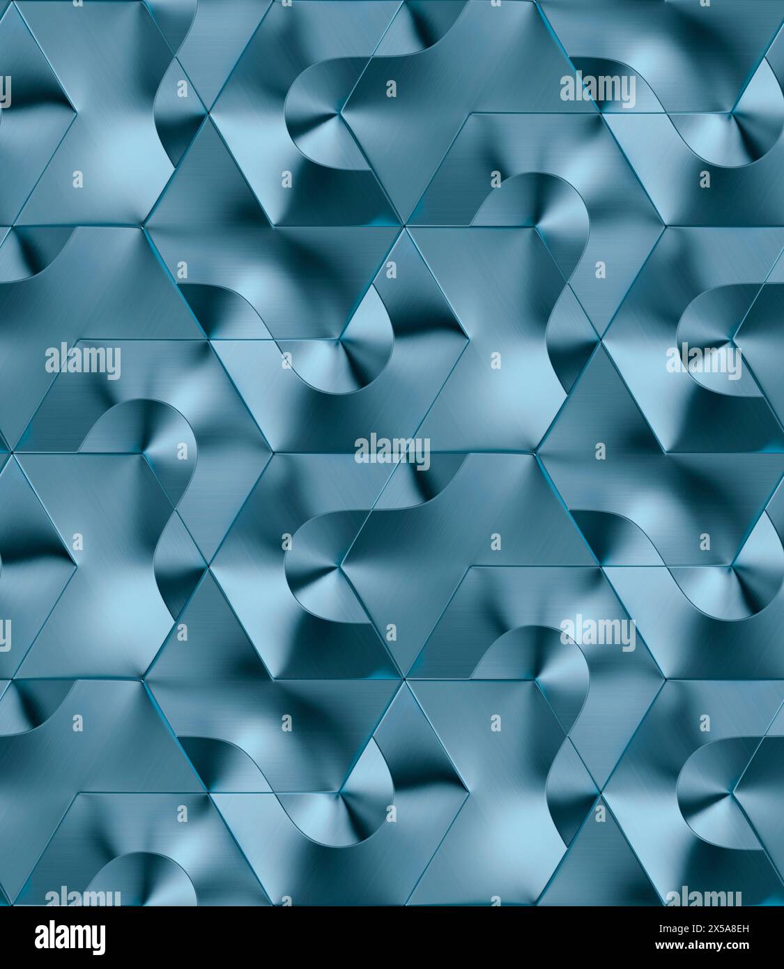 Abstract blue seamless pattern with geometric shapes creating a dimensional effect Stock Photo ...