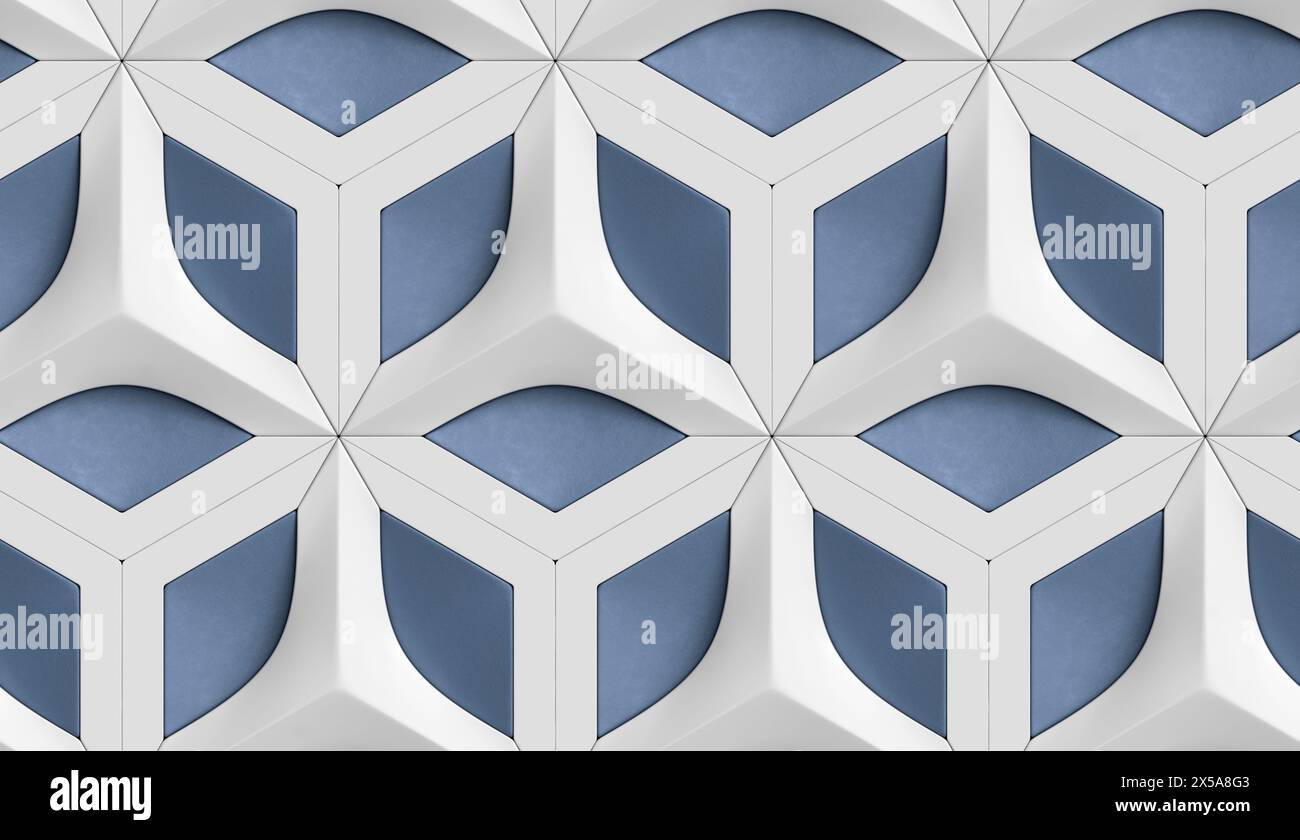 An elegant geometric pattern with a three-dimensional effect creating a ...