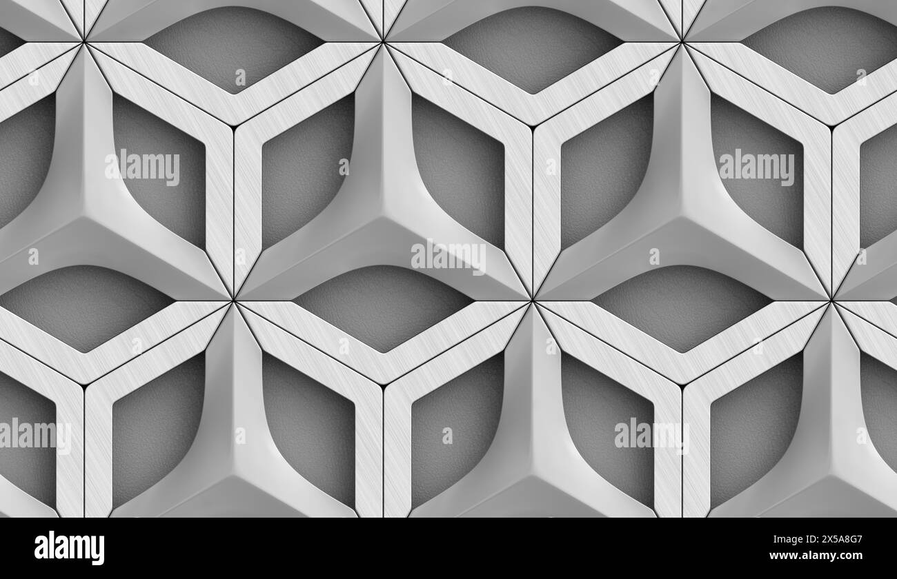 This image showcases a seamless, monochrome geometric pattern with a ...