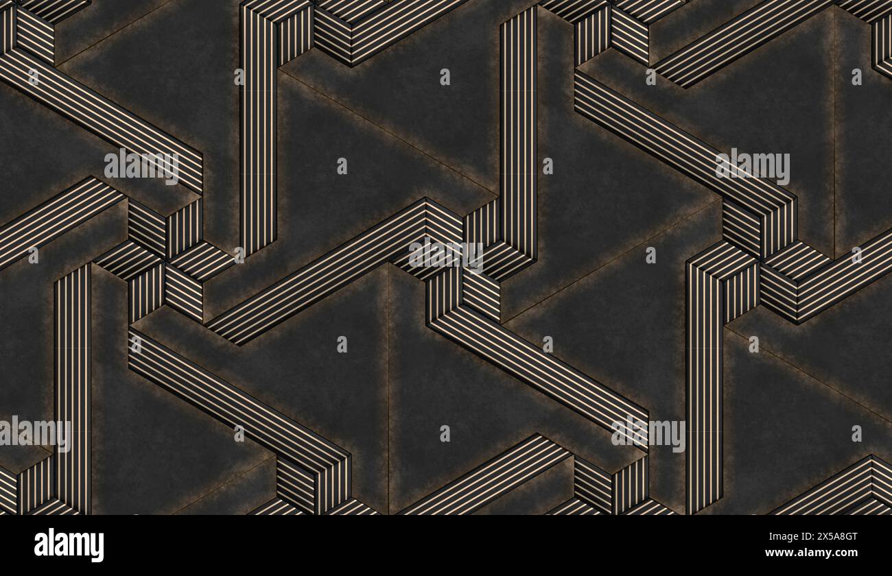 This 3D illustration features an abstract kusudama-inspired geomodule ...