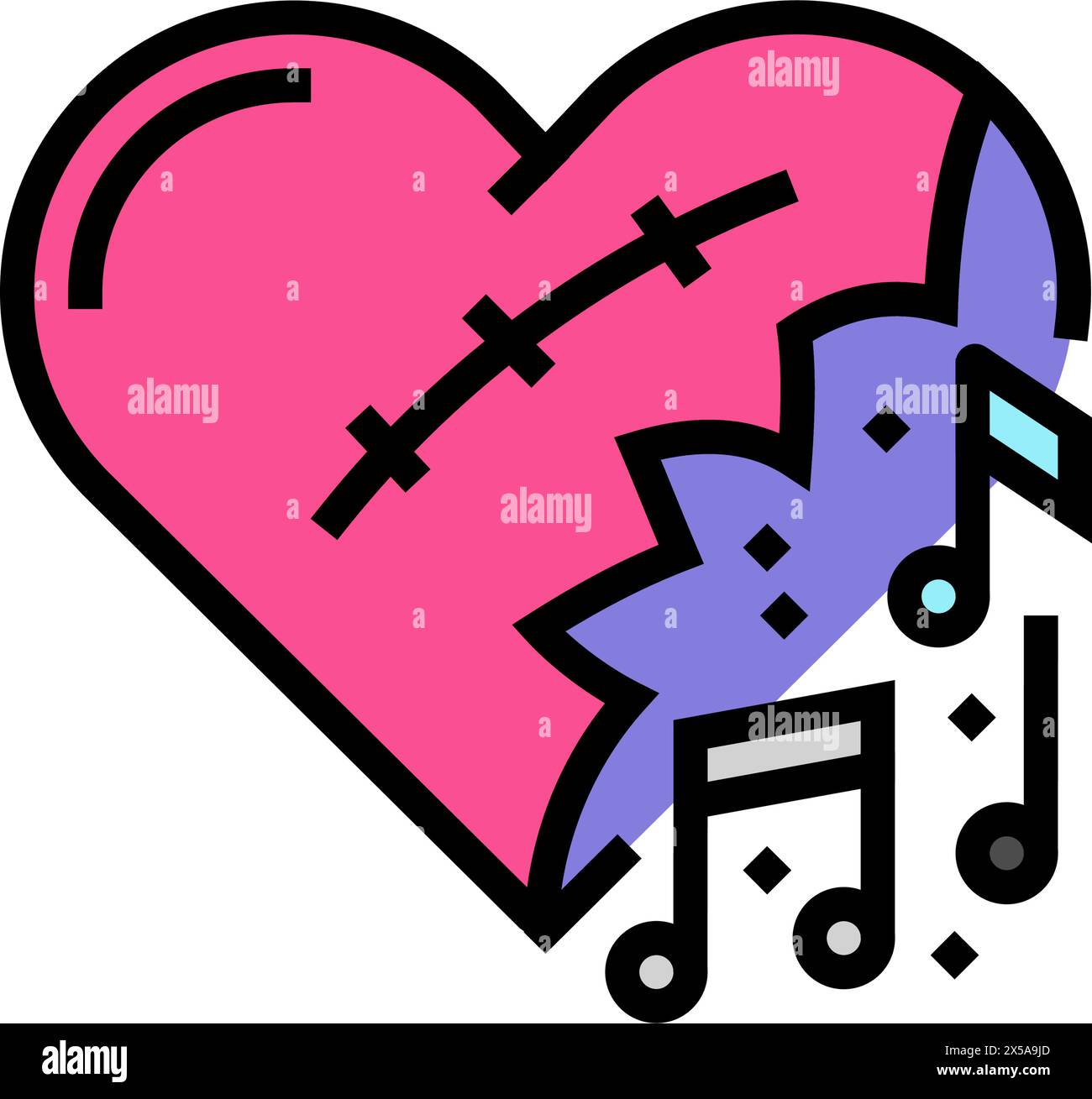emo music color icon vector illustration Stock Vector Image & Art - Alamy