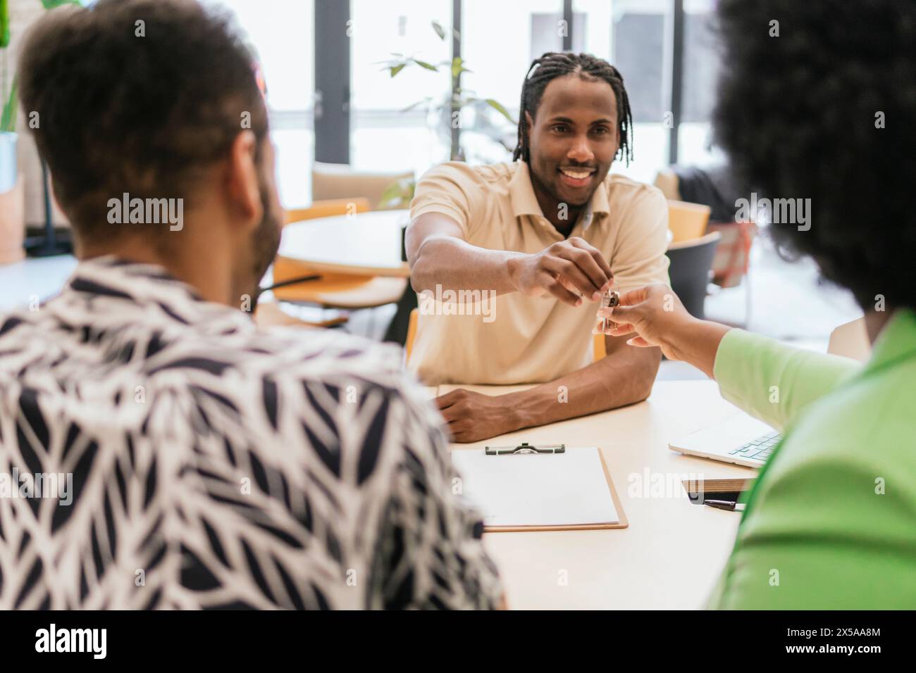 Diverse group of professionals engaged in a productive meeting with a ...