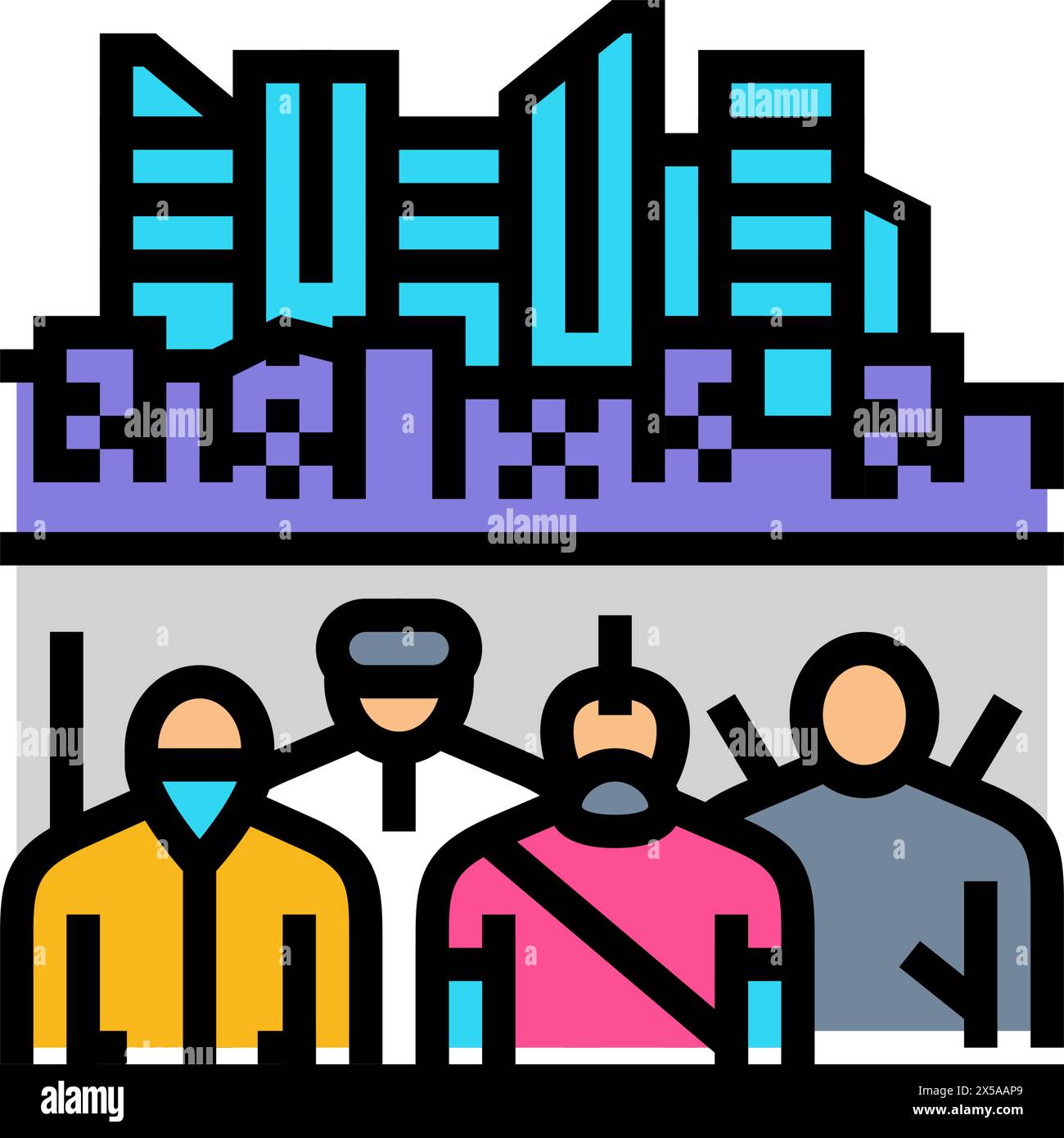 underground resistance color icon vector illustration Stock Vector ...