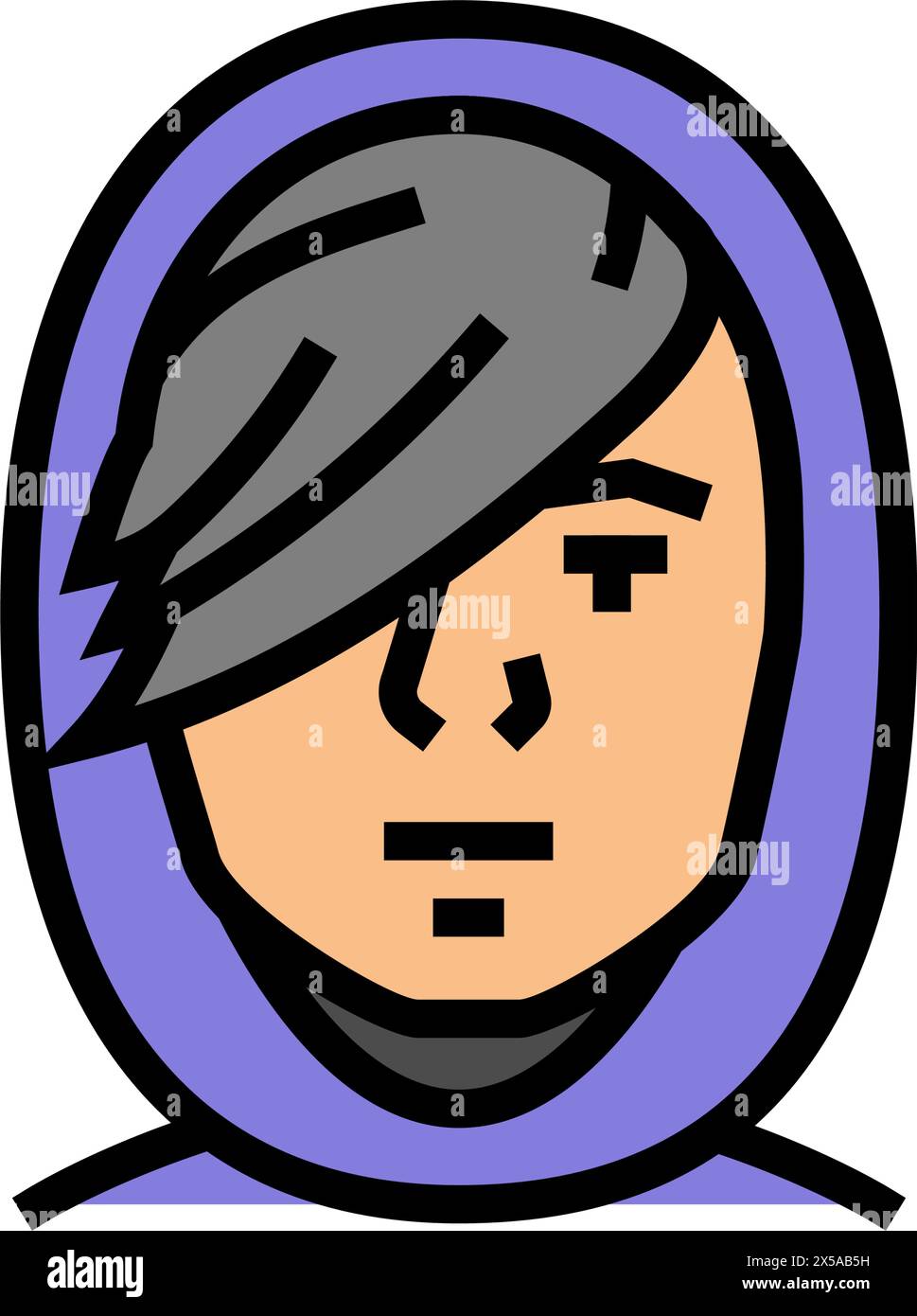 male avatar emo color icon vector illustration Stock Vector Image & Art ...