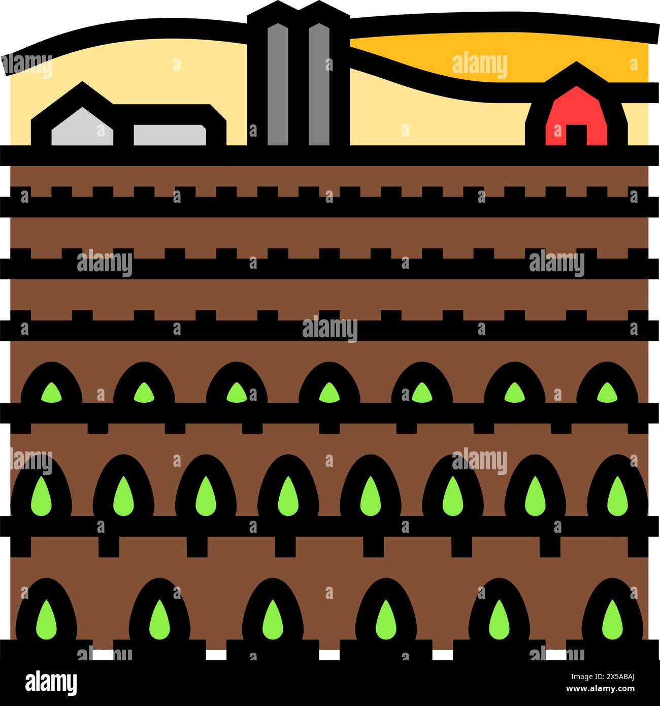 plantation farm color icon vector illustration Stock Vector Image & Art ...