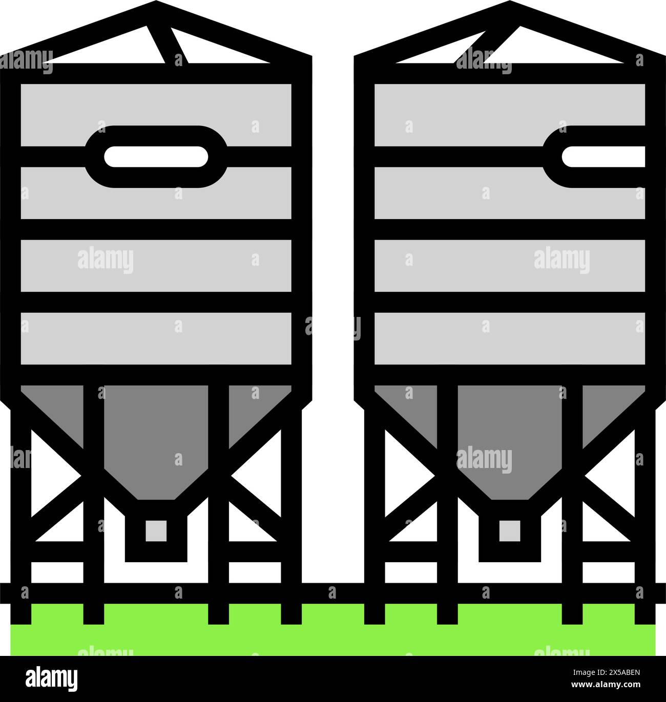 silo fertilizer color icon vector illustration Stock Vector Image & Art ...