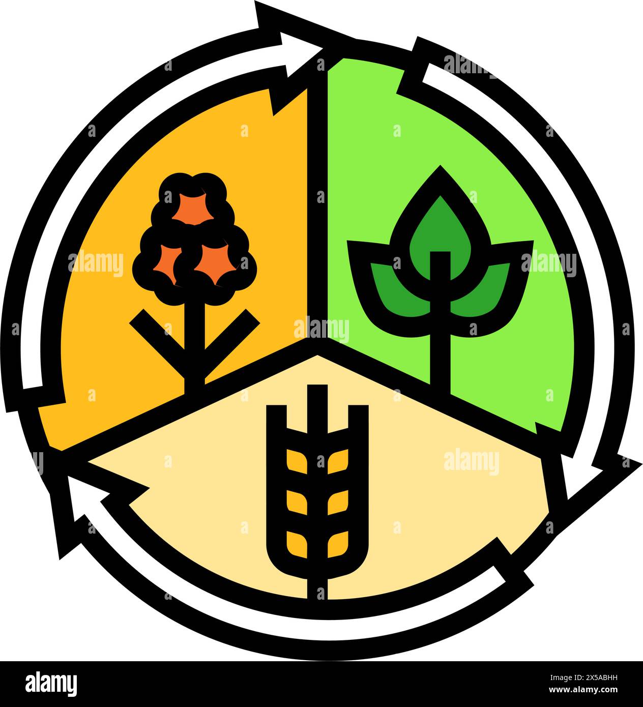 crop rotation farmer color icon vector illustration Stock Vector Image ...