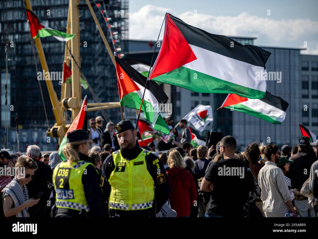 Malmo arena eurovision flag hi-res stock photography and images - Alamy