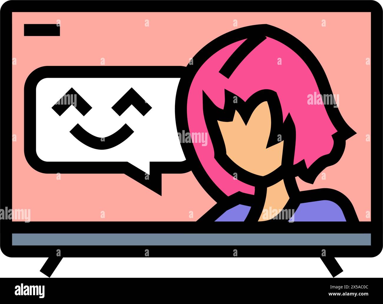 anime kawaii color icon vector illustration Stock Vector Image & Art ...