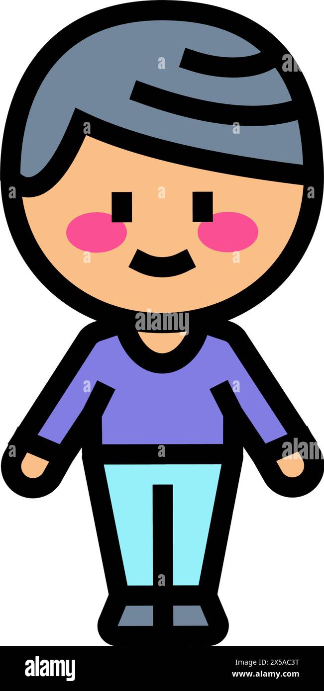 Anime boy pixel hi-res stock photography and images - Alamy