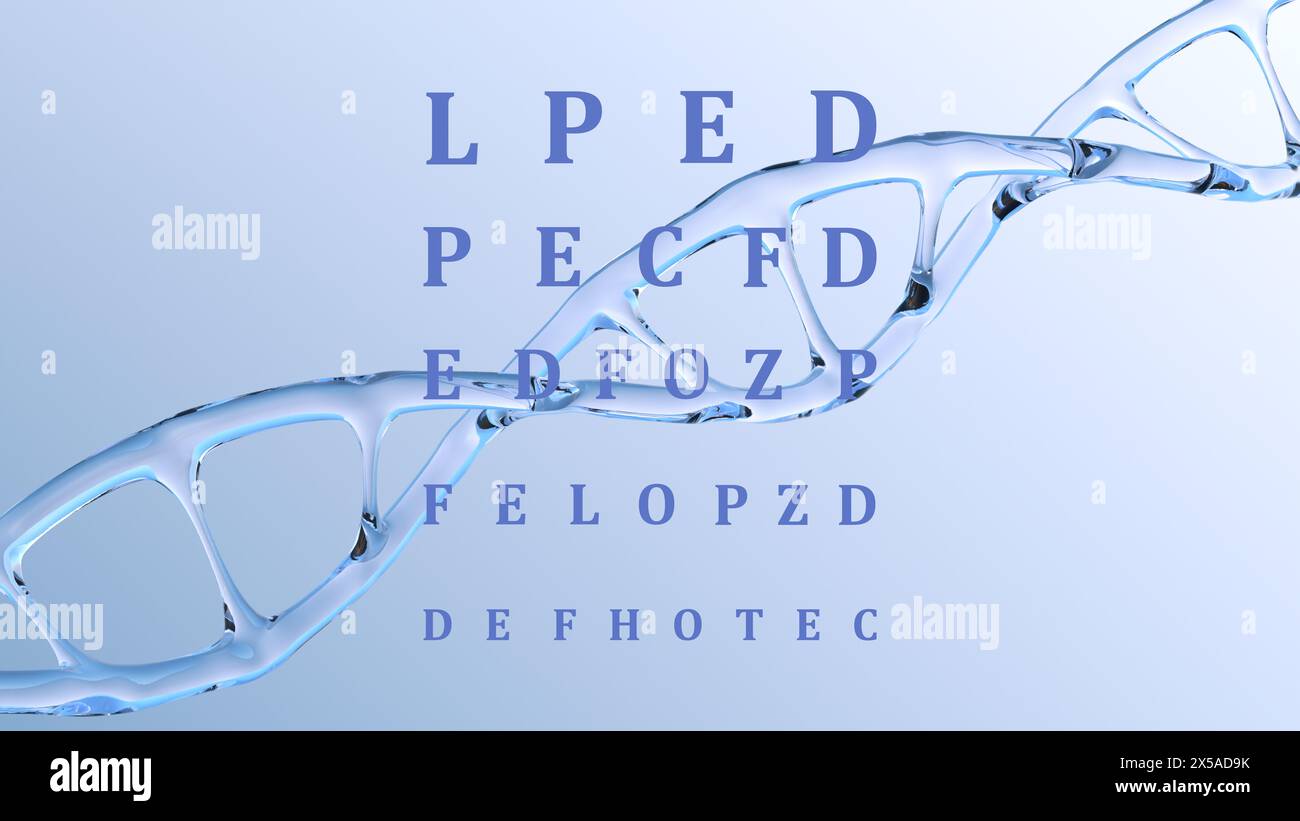 blue Chart Test table with letters for testing vision and selecting ...