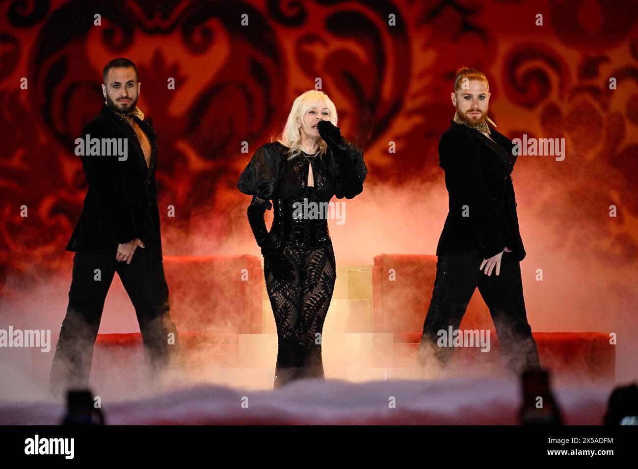 Nebulossa representing Spain with the song "Zorra" during the first ...