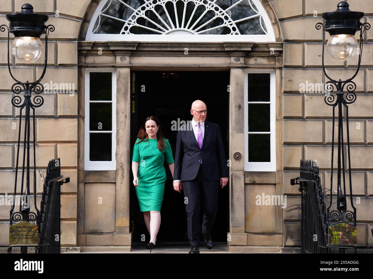 Kate Forbes and newly appointed First Minister of Scotland John Swinney ...
