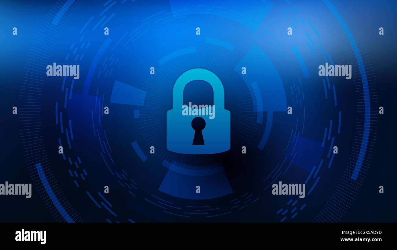 Digital Lock Design: Secure Your Tech with Abstract Art Stock Vector ...