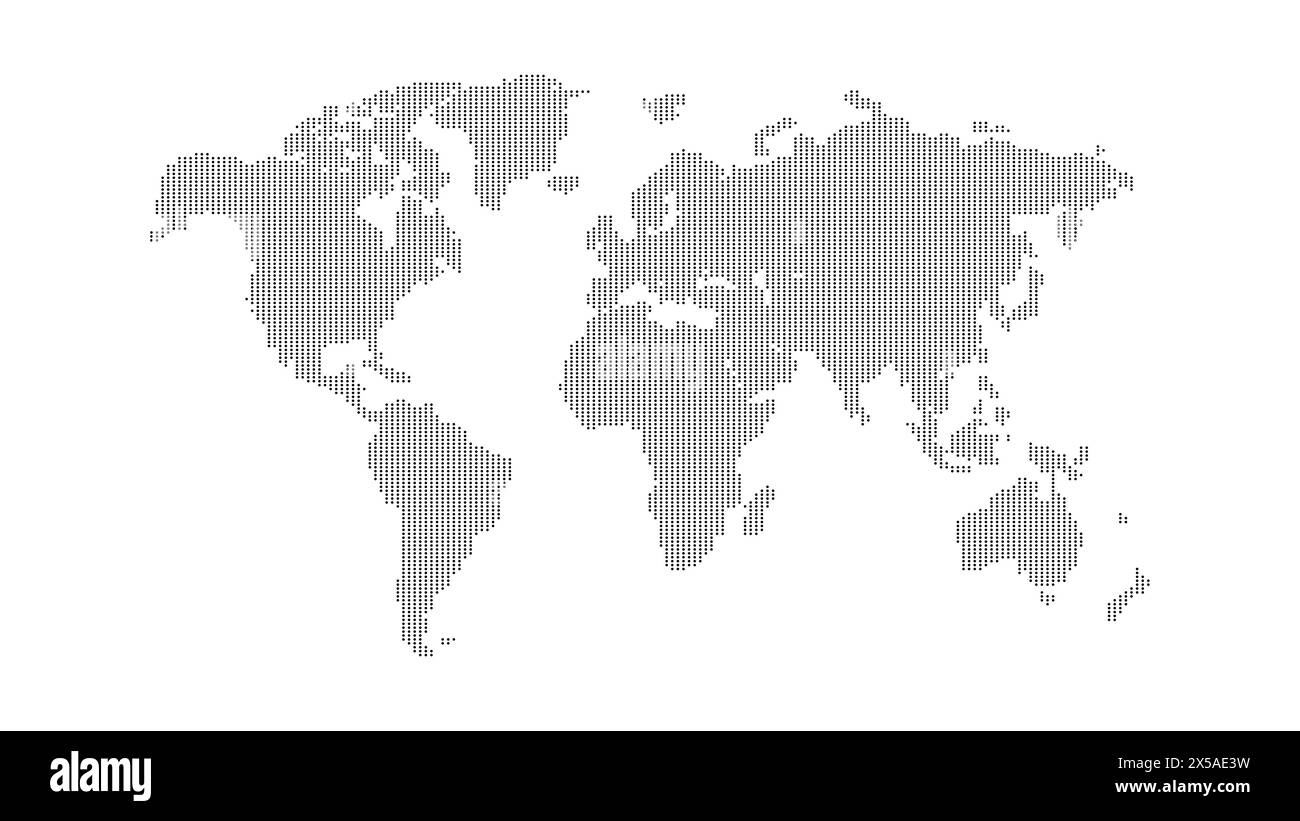 Vector Dot World Map for Global Projects and Presentations Stock Vector Image & Art - Alamy