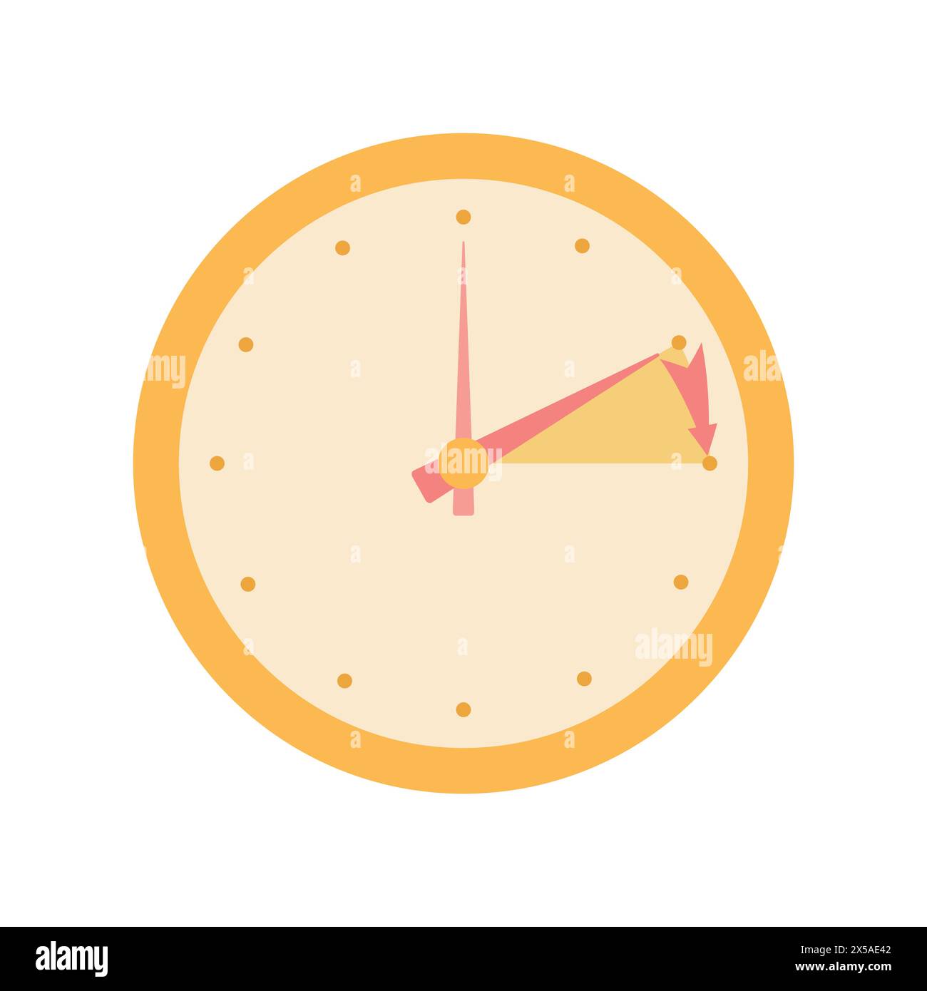 Clock icon in minimalistic flat style, daylight saving time, timer on ...