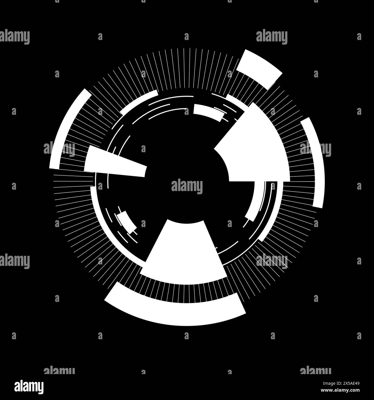 Modern Circular Tech Shapes: Perfect for Digital Graphics Stock Vector ...