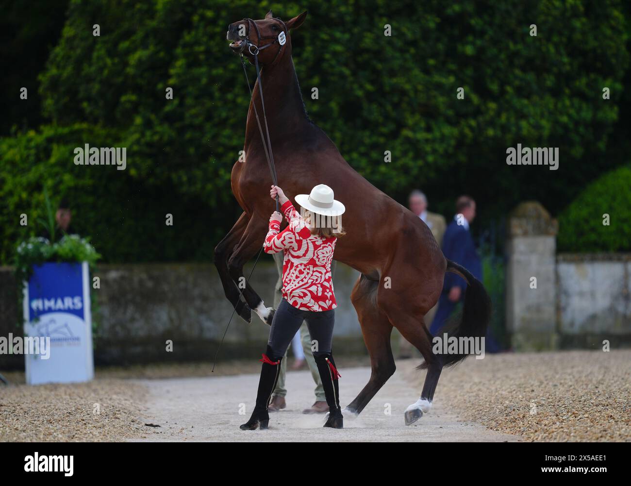MCS Maverick and Pippa Funnell during the first horse inspection on day ...