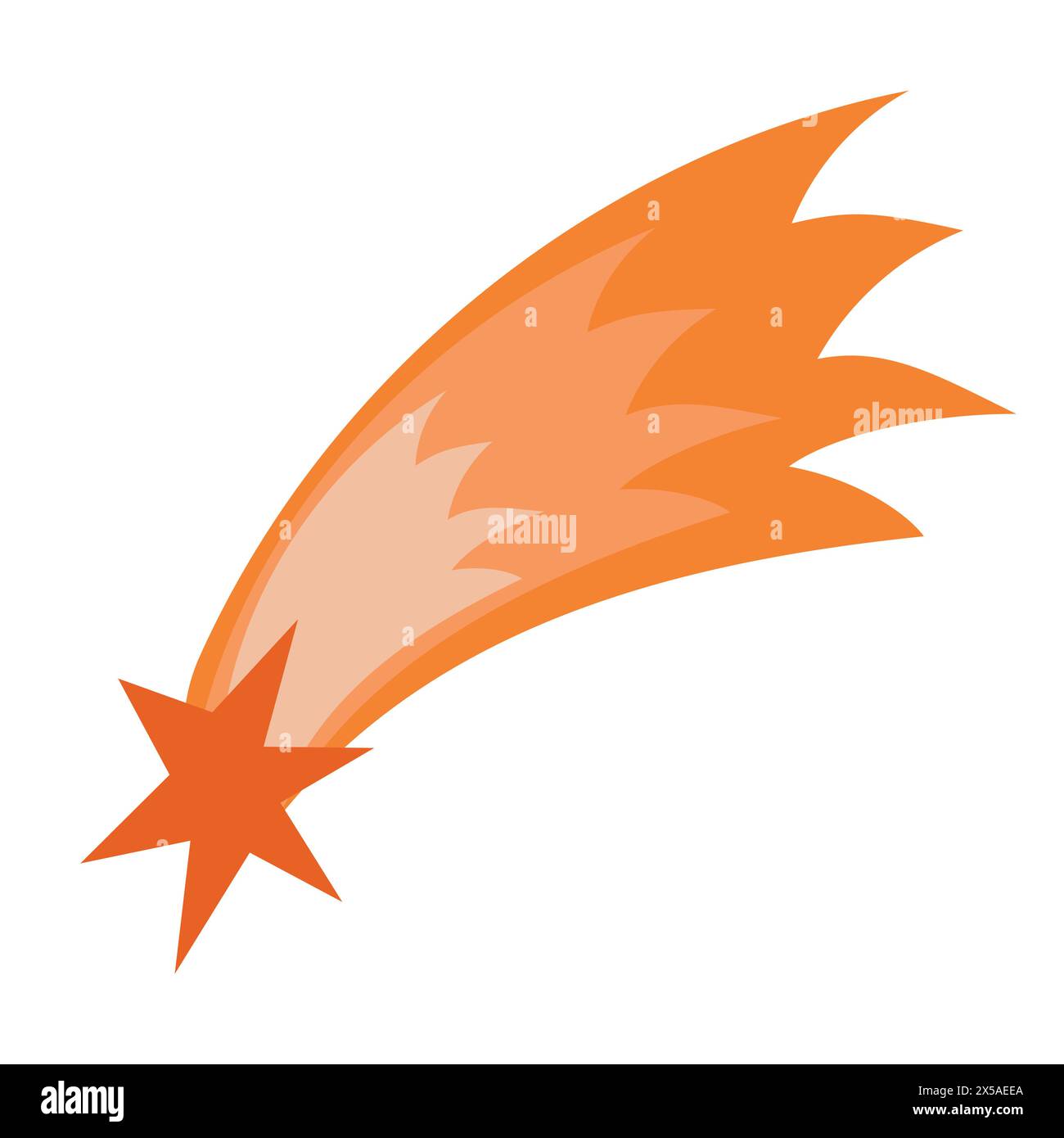 Shooting stars icon. Comet tail or star trail vector illustration ...