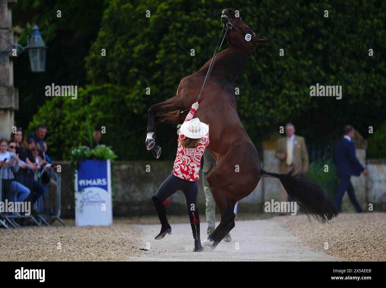 MCS Maverick and Pippa Funnell during the first horse inspection on day ...