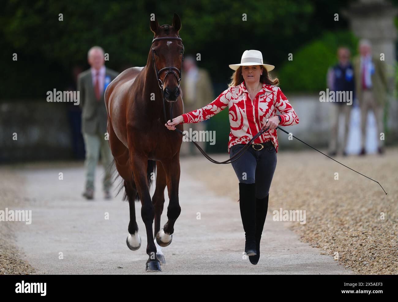 MCS Maverick and Pippa Funnell during the first horse inspection on day ...