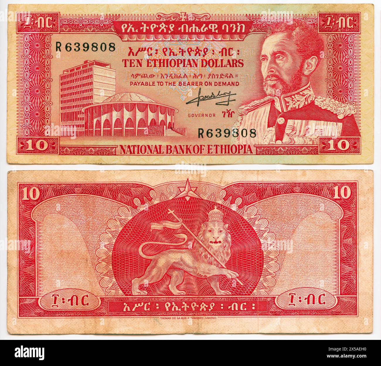 Ten ethiopian dollars banknote hi-res stock photography and images - Alamy
