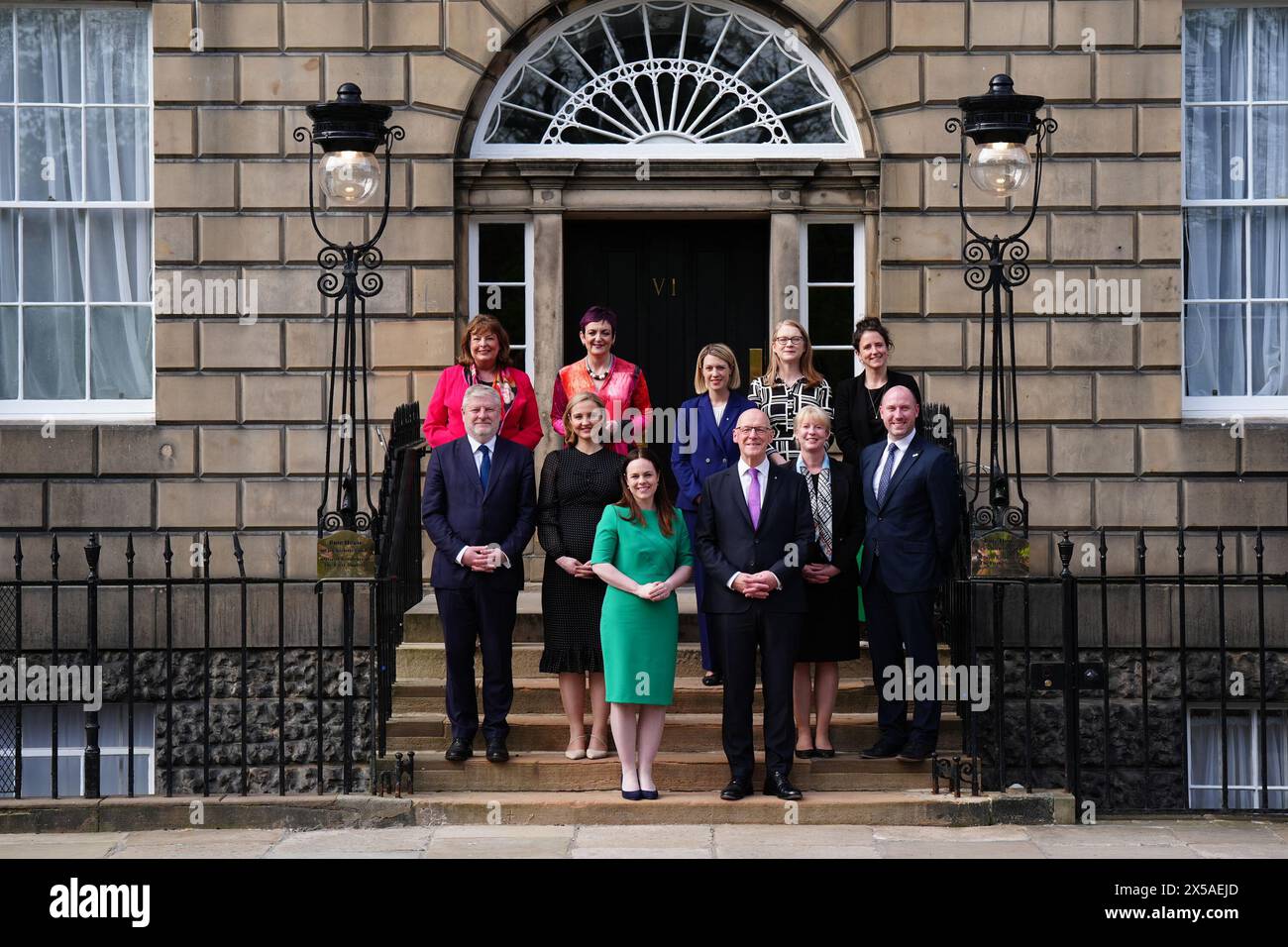 Newly appointed First Minister of Scotland John Swinney stands with his ...