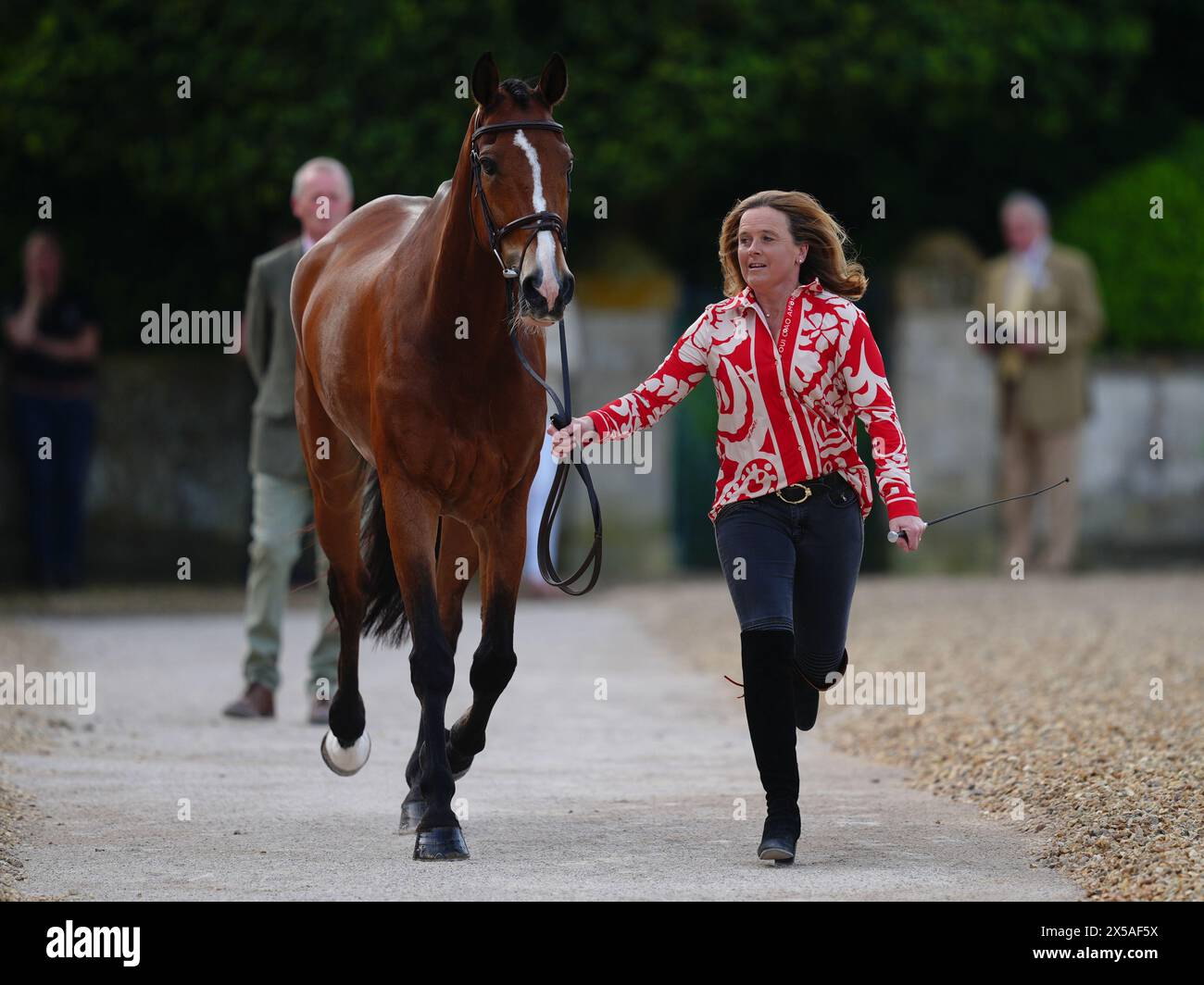 Majas Hope and Pippa Funnell during the first horse inspection on day ...