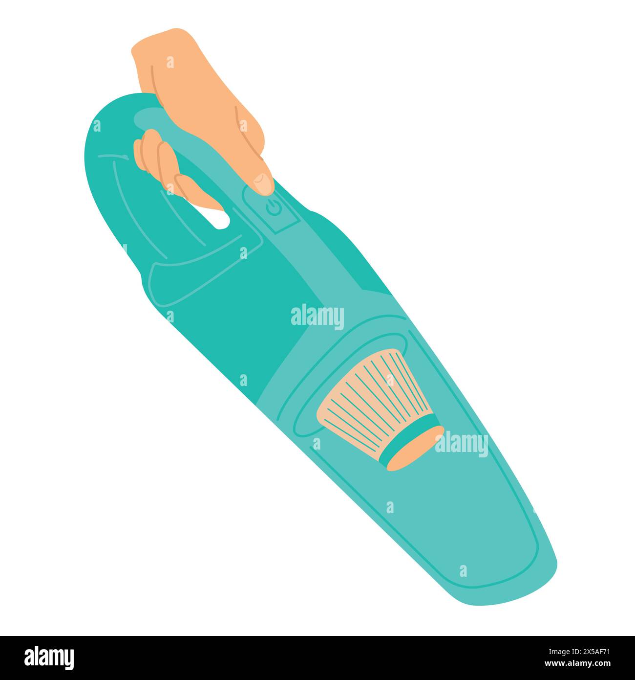 Hand car vacuum cleaner isolated on white background. Flat vector ...